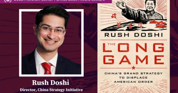 Recording of Furniss Lecture featuring Rush Doshi Now Available | Mershon Center for ...